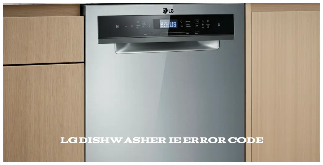 LG Dishwasher IE Error Code - 2025